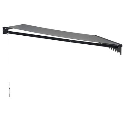 vidaXL Markise Einziehbar Anthrazit 4x3 m Stoff und Aluminium | vidaXL.at