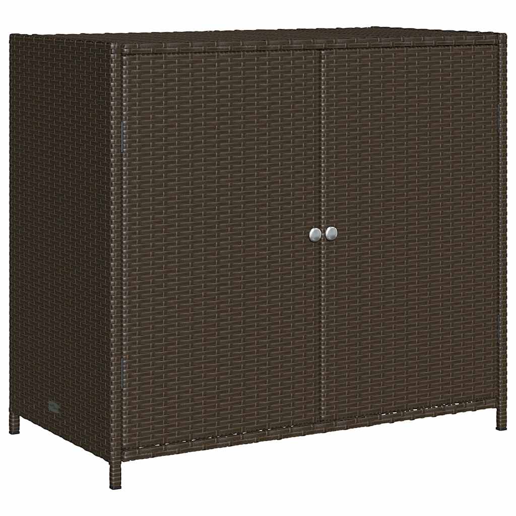 Gartenschrank Rattan Optik Braun
