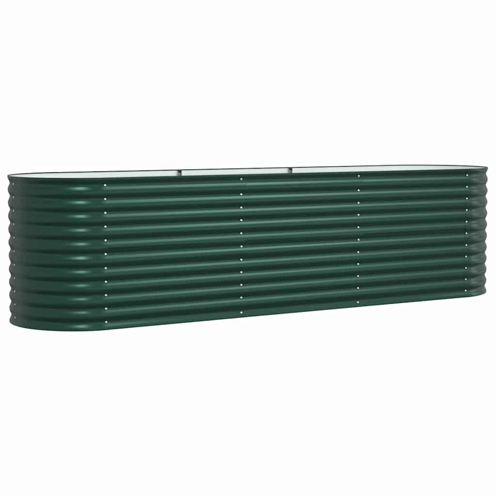 vidaXL Hochbeet Grün 320 x 80 x 81 cm Stahl | vidaXL.at