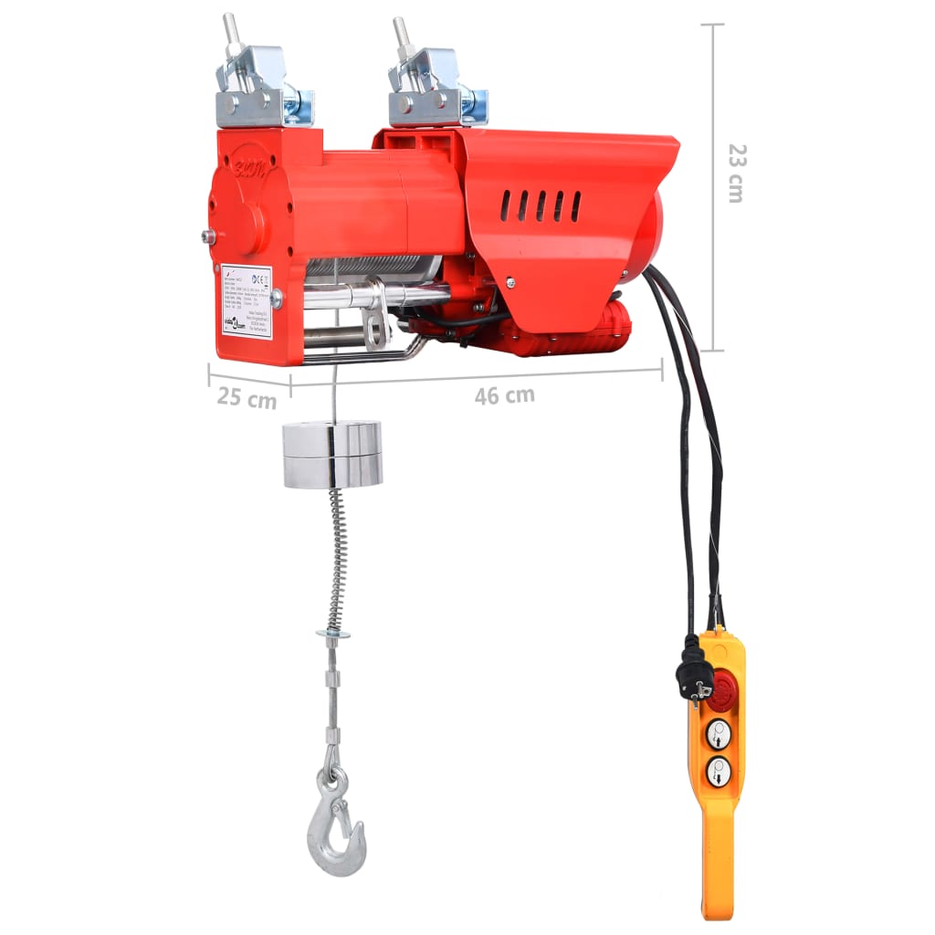 vidaXL Elektrisches Hebezeug Hochgeschwindigkeit 300/600 kg 1300 W ...