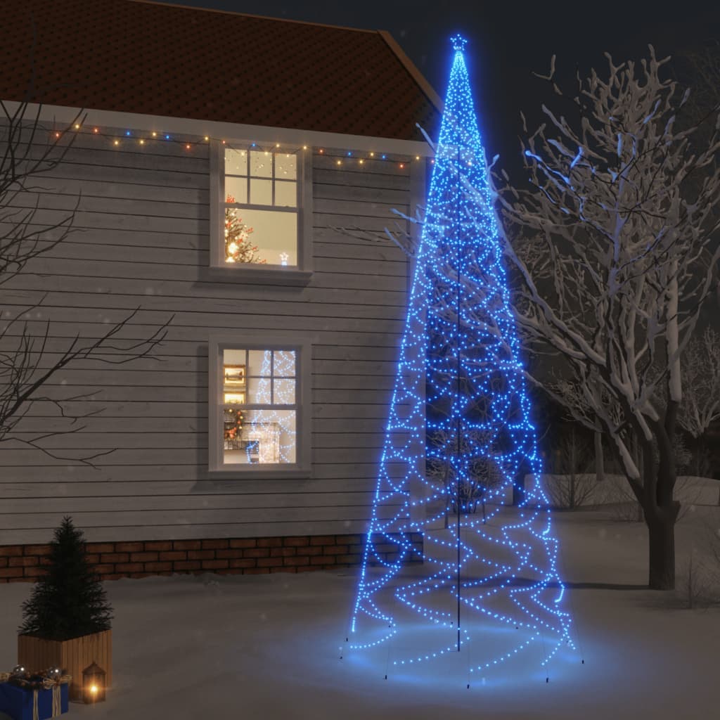vidaXL LED-Weihnachtsbaum mit Erdnägeln Blau 3000 LEDs 800 cm | vidaXL.at