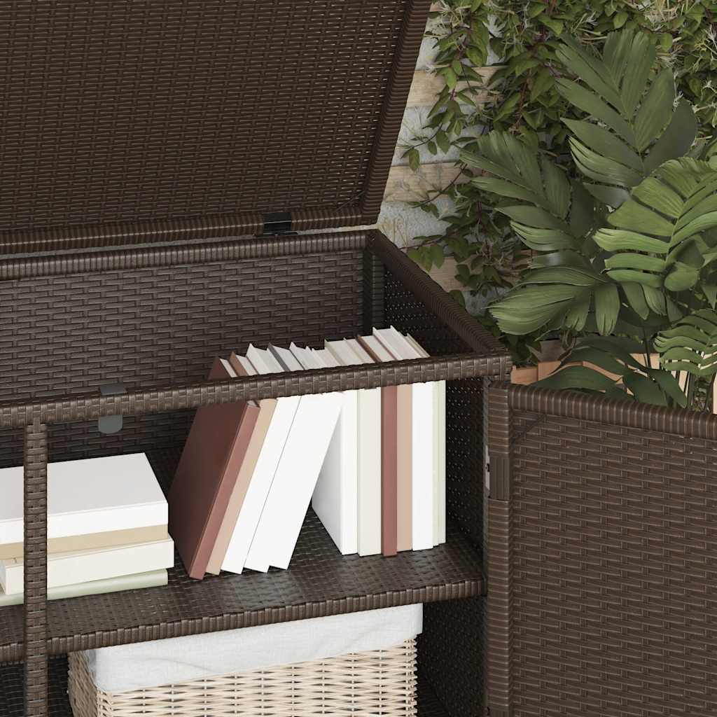 Elegantes Gartenschrank Rattanoptik Braun Bild